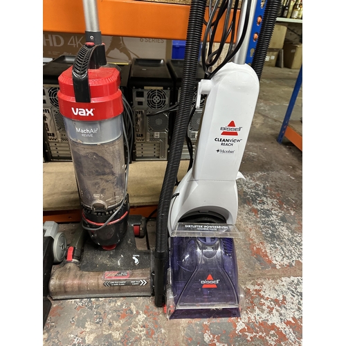 Three cleaners, one Hoover Blaze upright bagless vacuum, one Vax ...