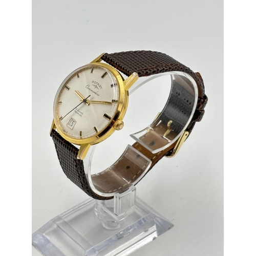 A mid 20th century Rotary Commodore 21 jewels automatic men's wristwatch