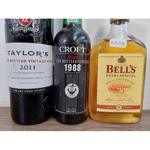 Three bottles, one 75cl 2011 Taylor's LBV Port - bottled at 20% vol ...