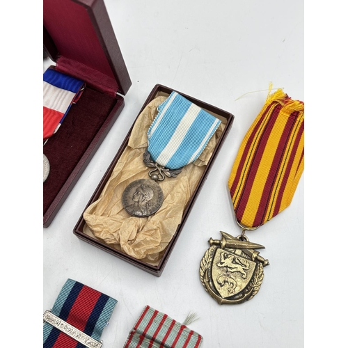 Eight French military medals