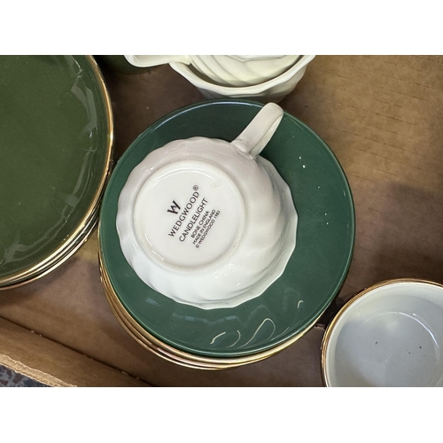 Seven boxes containing Apilco French ceramics, Royal Stuart plates ...