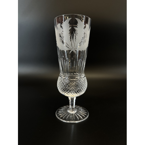 Ten Edinburgh Crystal Thistle pattern champagne flutes - approx. 17.5cm ...