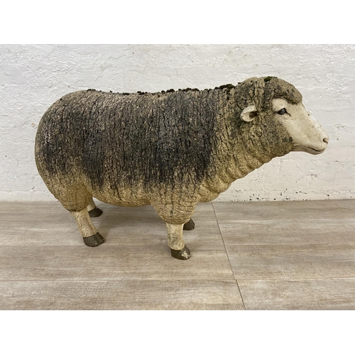 A life-size fibreglass model of a sheep - approx. 67cm high x 37cm wide ...