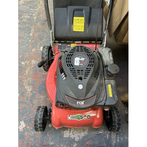 A Fox Little Sod lawn mower with Wolf 80cc engine