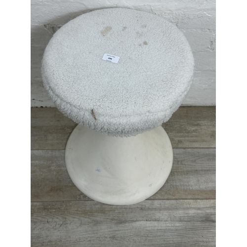 A mid 20th century fibreglass and fabric upholstered dressing table ...