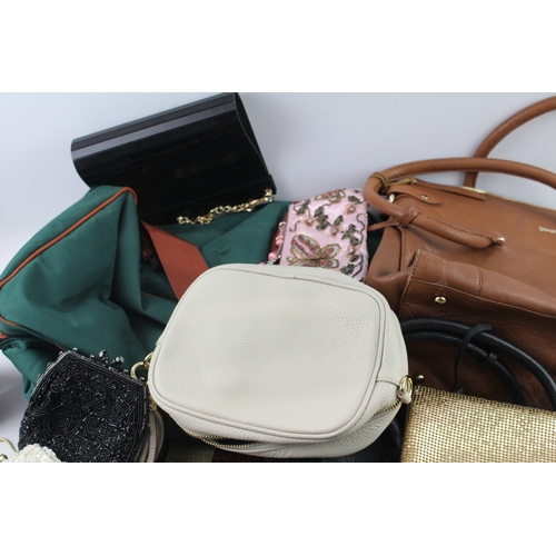 A collection of handbags