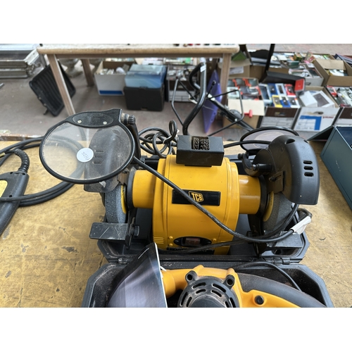 Two JCB electric power tools, one JCBD-BS900 belt sander and one JCBD ...