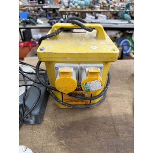 Five items to include Performance Power compound mitre saw, transformer ...