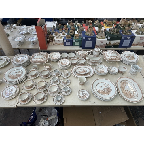A collection of Furnivals Quail ceramic dinnerware to include two ...