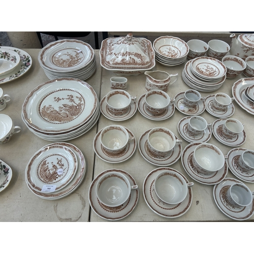 A collection of Furnivals Quail ceramic dinnerware to include two ...