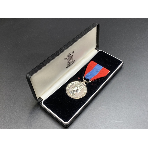 Two medals, one boxed Imperial Service presented to Miss Pamela Anne ...