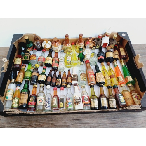 A very large collection of alcohol miniatures to include Glenmorangie ...