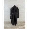 A post WWII Bulgarian wool three quarter length overcoat with red piping