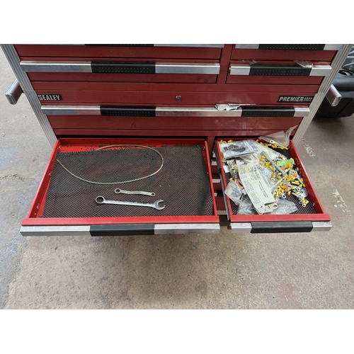 A Sealey Premier tool chest on castors with contents - approx. 155cm ...