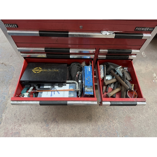 A Sealey Premier tool chest on castors with contents - approx. 155cm ...