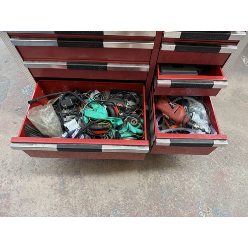 A Sealey Premier tool chest on castors with contents - approx. 155cm ...