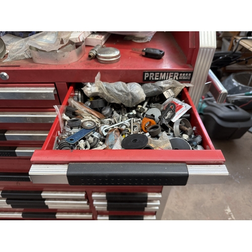 A Sealey Premier tool chest on castors with contents - approx. 155cm ...