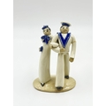A William Ruscoe "Shore Leave!" pottery figurine - approx. 12cm high