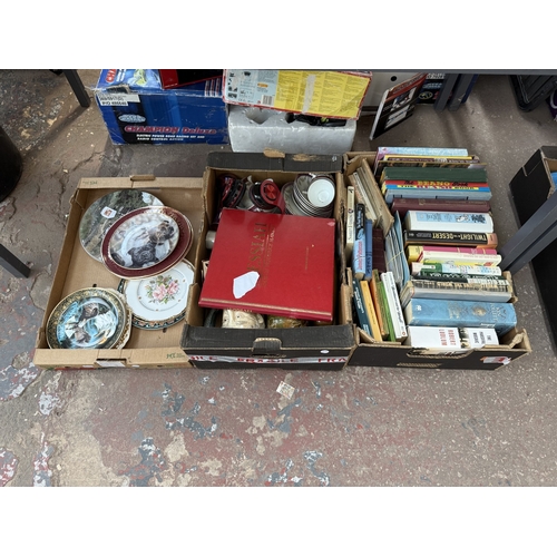 Nine boxes containing Texet A4 personal laminator, MB Games Guess Who ...