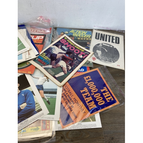 Various football collectables to include magazines, sticker albums ...