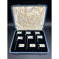 A cased set of six Art Deco Amnora England hallmarked Birmingham silver ...