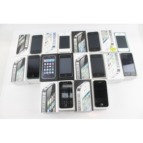 Ten boxed Apple iPhones to include, 4, 4S, 3GS etc.