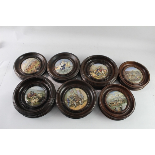 Ceramic Pot/Lids Assorted Collection Wood Framed Vintage