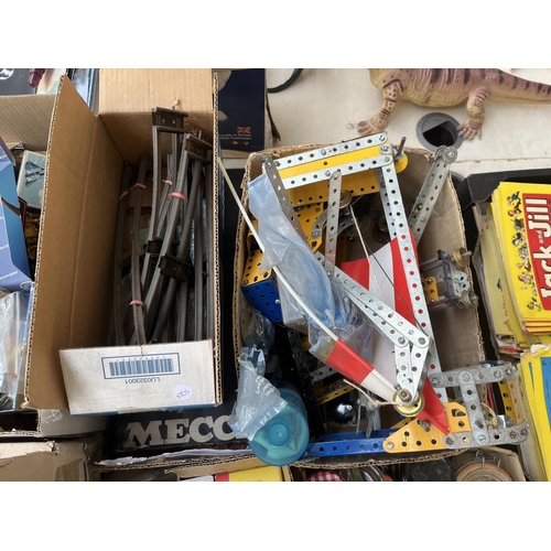 A large collection of Meccano to include Magic Motor, boxed 395 parts ...