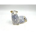 A Royal Crown Derby Sheep paperweight with gold stopper - approx. 8cm high