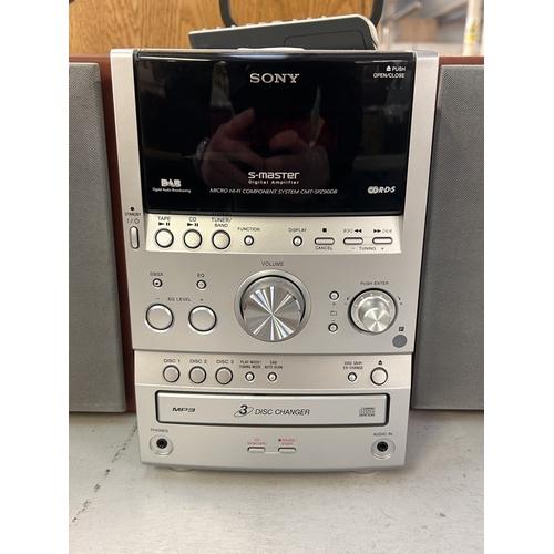 A Sony CMT-SPZ90DB micro stereo system comprising three disc changer CD ...