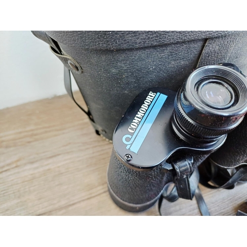 Seven items to include cased Tronic 10x25 pocket binoculars, cased ...
