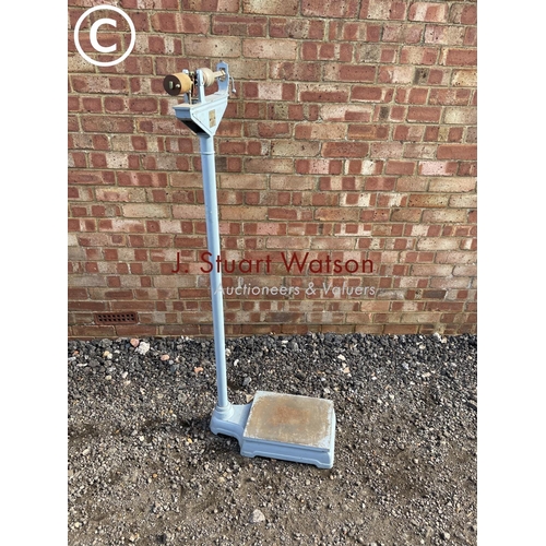 A set of vintage style floor standing scales