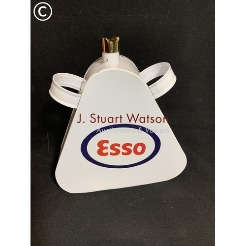 ESSO triangular double sided oil can height 25 cms