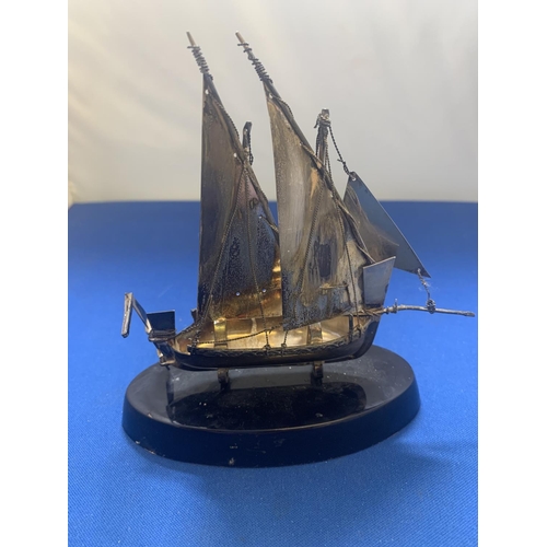 Sterling Silver Model boat marked 925