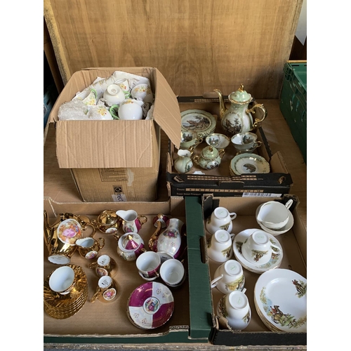 Bavarian Stag decorated tea set, Hunting Tea Set, one other tea set and ...