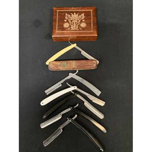 Box of six cut throat razors