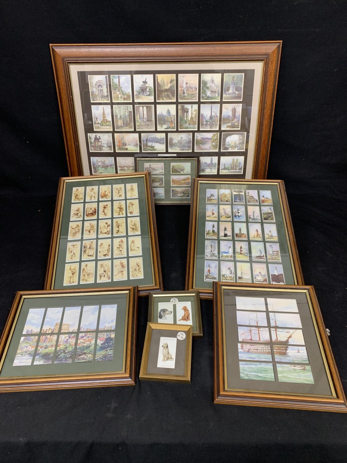 8 framed Cigarette Card Pictures