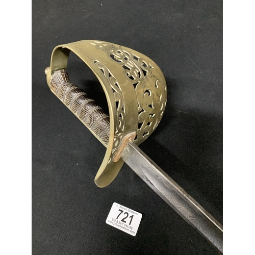 George 5th Calvary Sword, blade marked Hawksworth, Sheffield