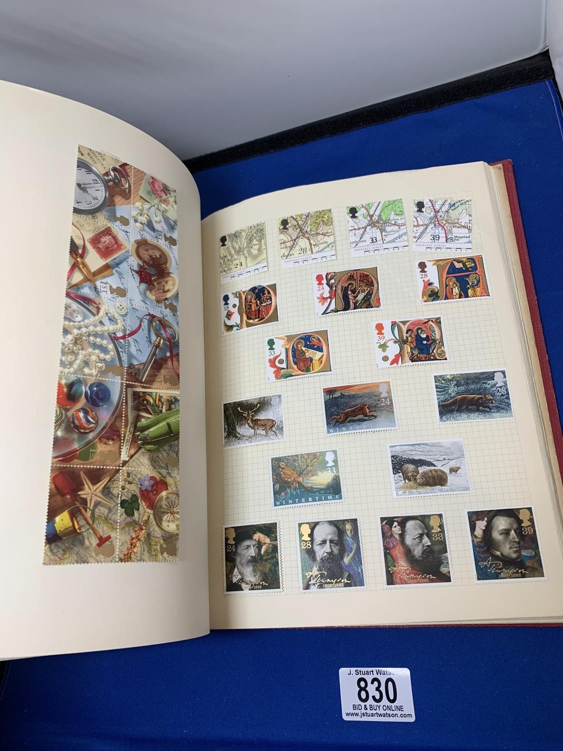 An extensive GB Stamp Album comprising 75 pages full of mostly mint ...