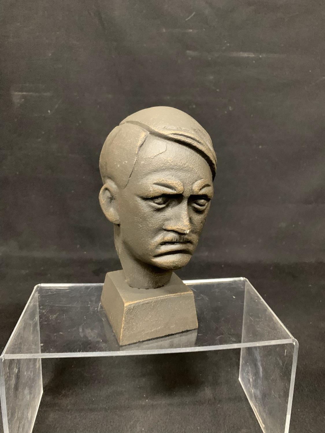 Cast iron Hitler bust, height 19cms