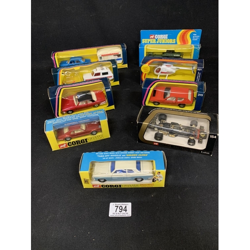 9 boxed original Corgi models