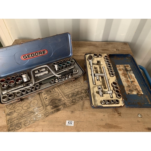 Gedore Socket Set AF and Whitworth and metric plus a part socket set