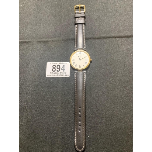 Dunhill Gents Sterling Silver Cased Swiss Chronometer on leather strap ...
