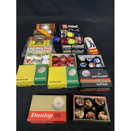 Collection of vintage golf balls