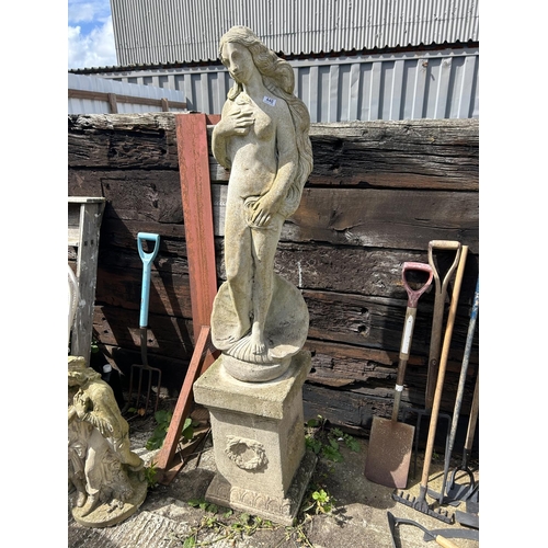 A very large concrete lady statue on plinth 175 cm