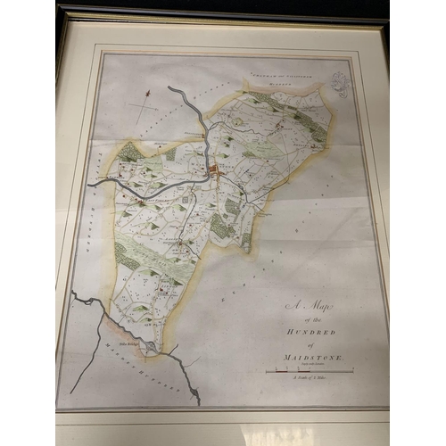 A Map of the Hundred of Maidstone, A Map of the Hundred of Larkfield ...