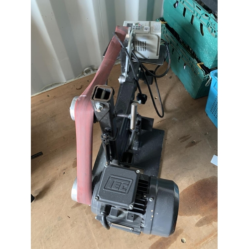 Custom built TEC adjustable linisher with (2)