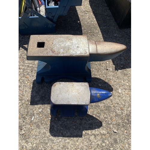 Small Record anvil, length 20 cms and one other length 36 cms