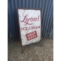 A vintage ice cream sign 56x100