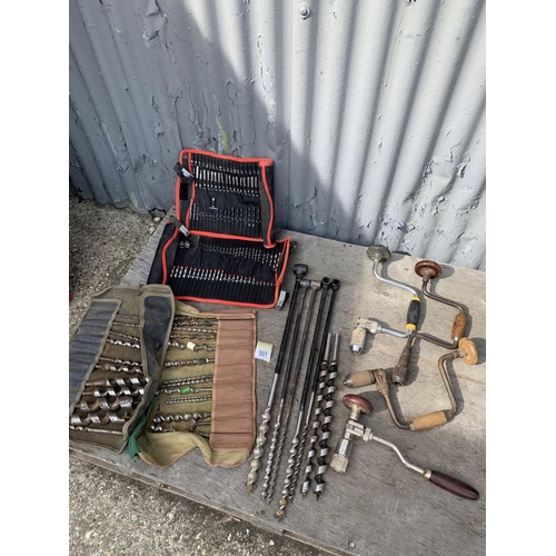 Selection of braces, bits and augers